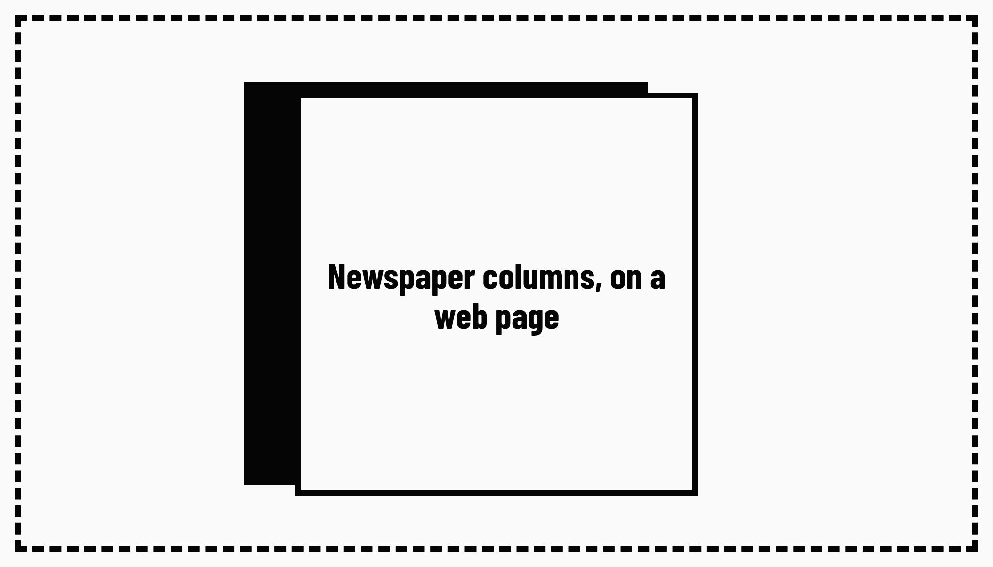 Newspaper column layout